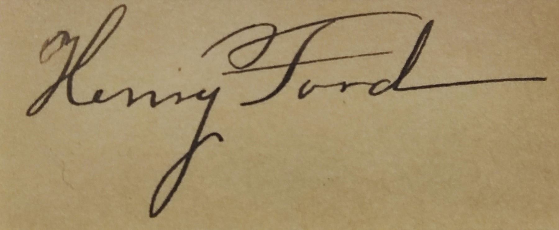 Henry Ford autograph (1863-1947).