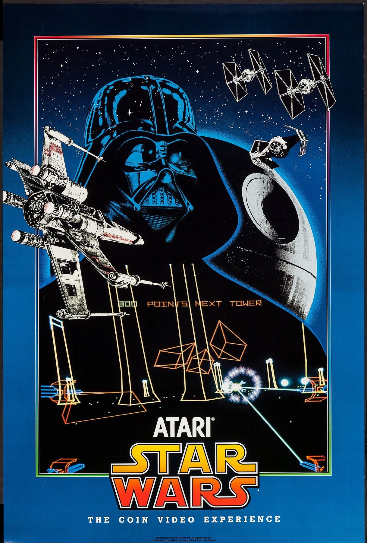 Star Wars Atari game (Atari, 1983) poster.