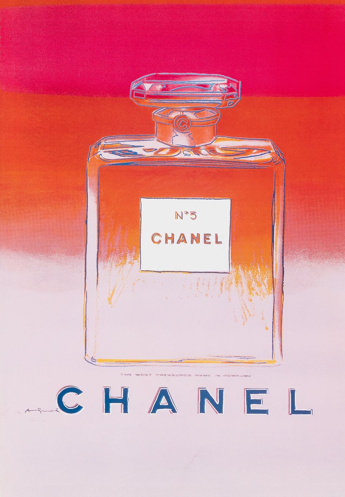 Chanel no 5 by Andy Warhol advertising poster.