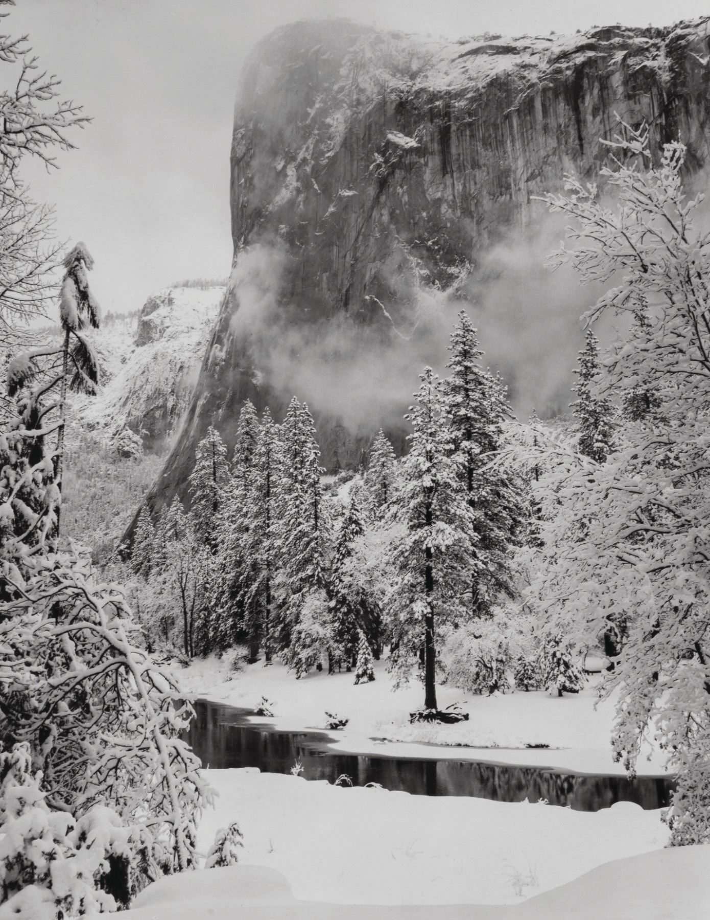 Photographer: Ansel Adams - El Capitan, Winter, 1948.