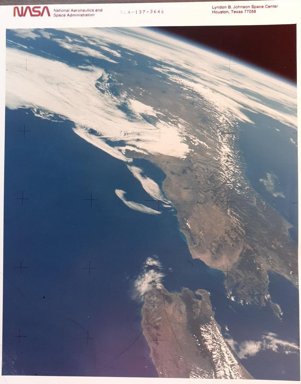 NASA Red Number Skylab 4 Earth View