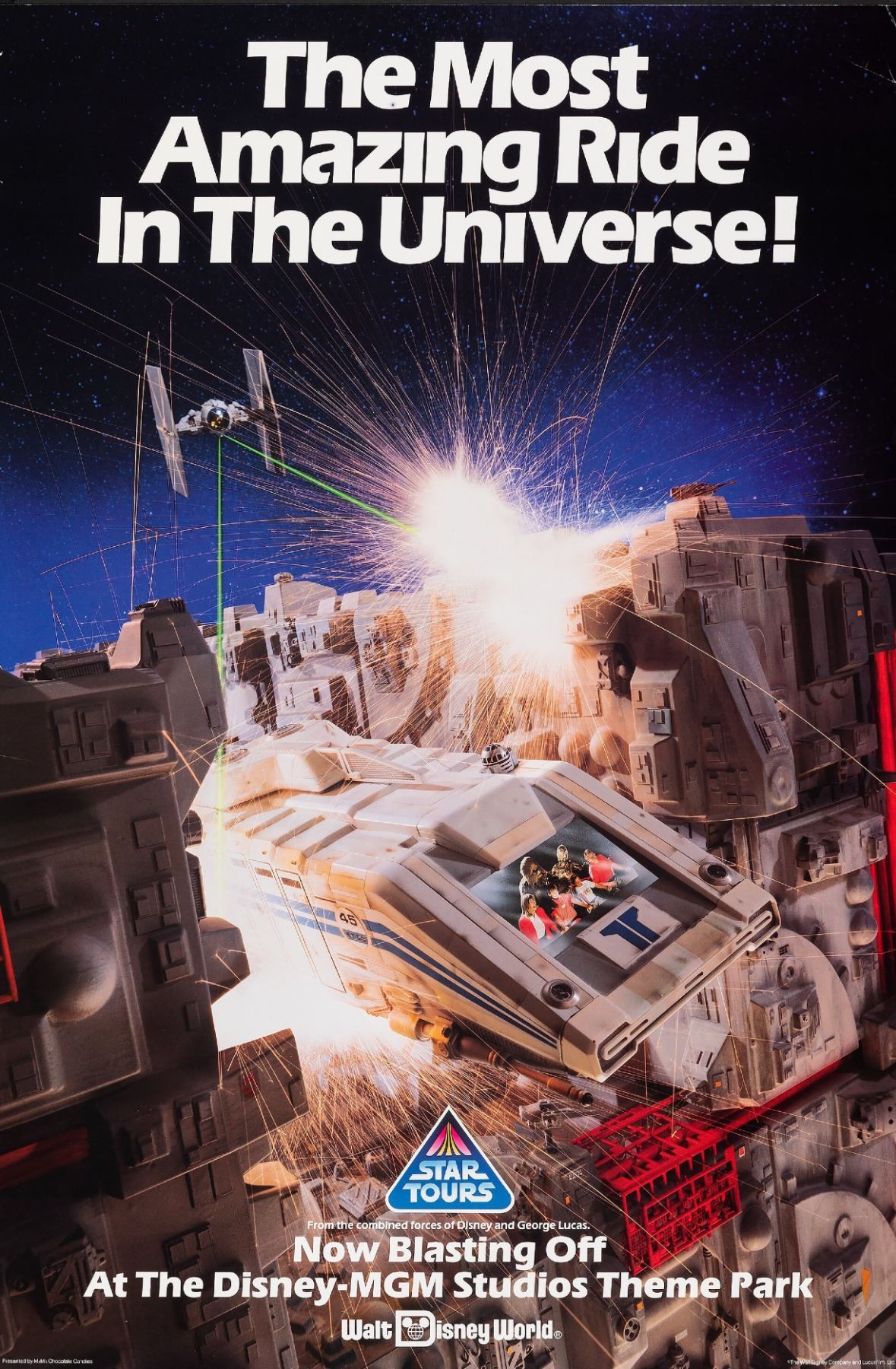 Star Tours: The Most Amazing Ride in the Universe! Disney World poster.