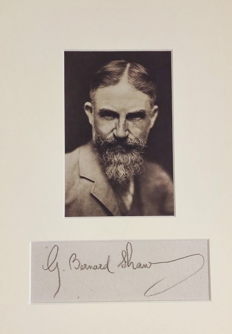 George Bernard Shaw autograph. (1856-1950).