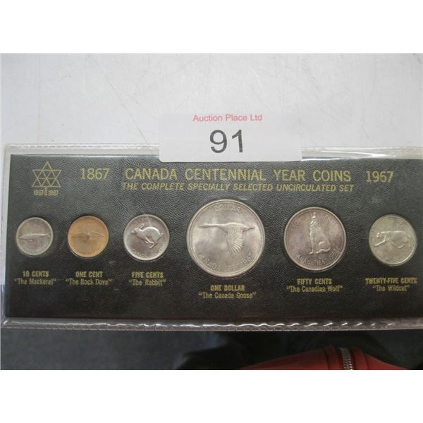 1867 Canada Centennial Year Coins Set
