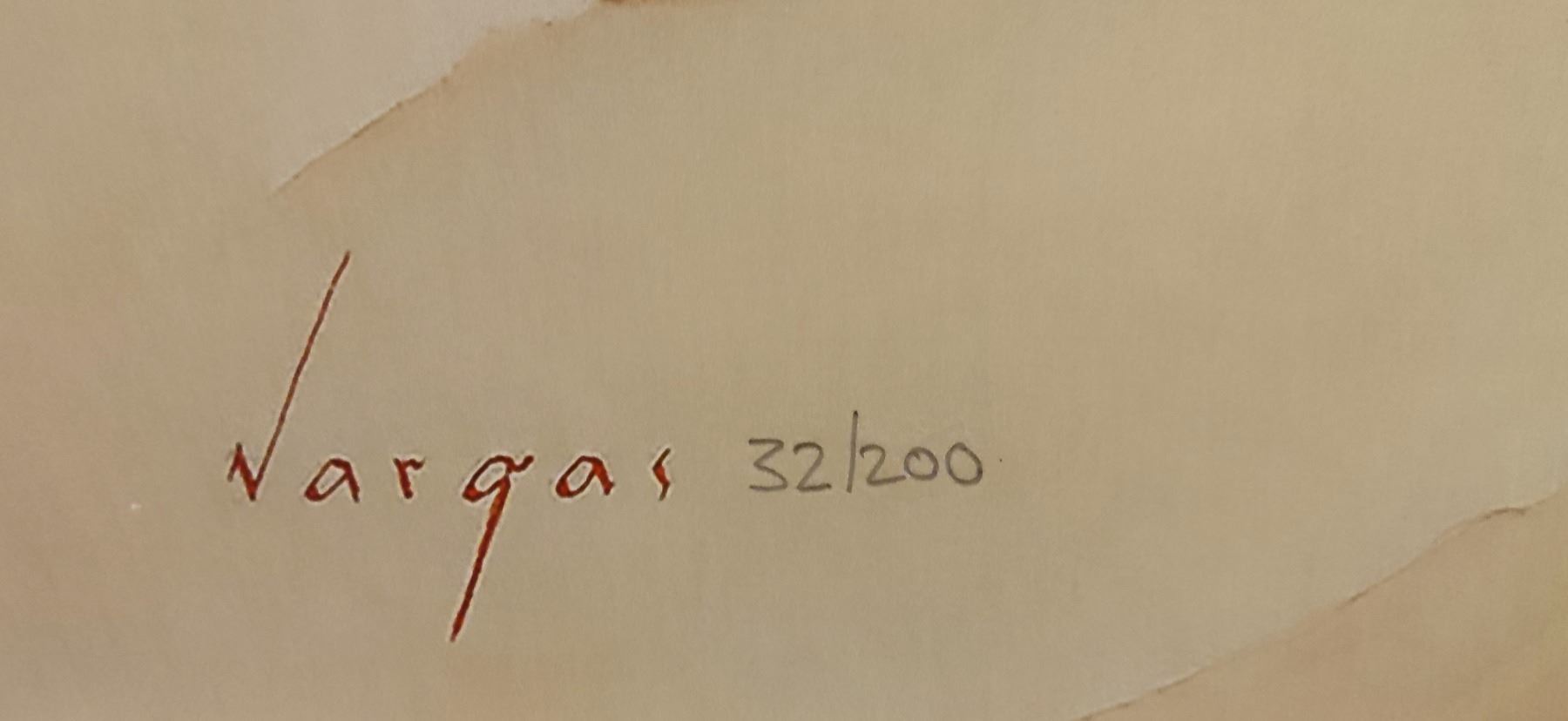 Alberto Vargas - Vargas girl, playboy December 1963. Lithograph.