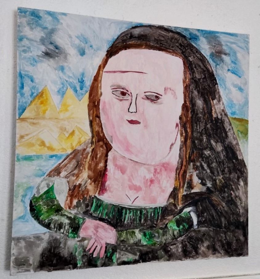 Fernando Botero - Mona Lisa painting.