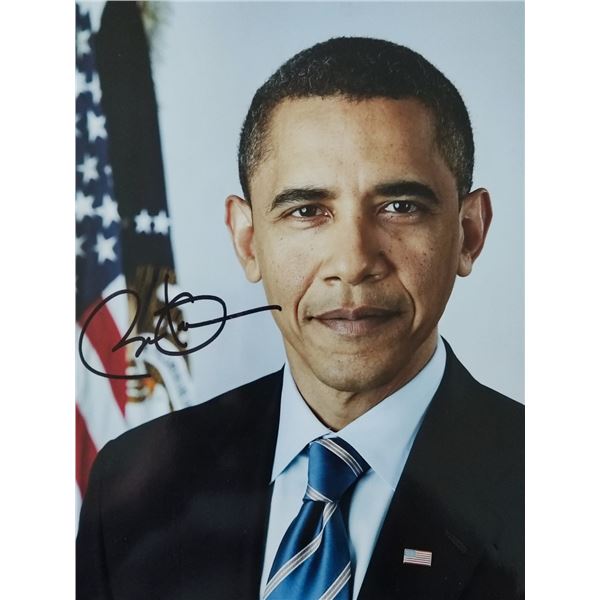 US President Barrack Obama signed photograph.
