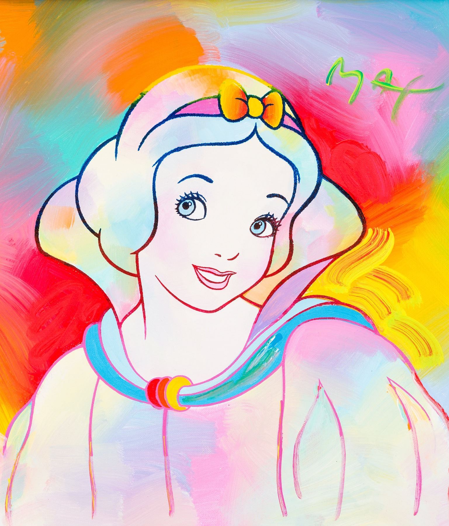 Peter Max - Snow White Painting