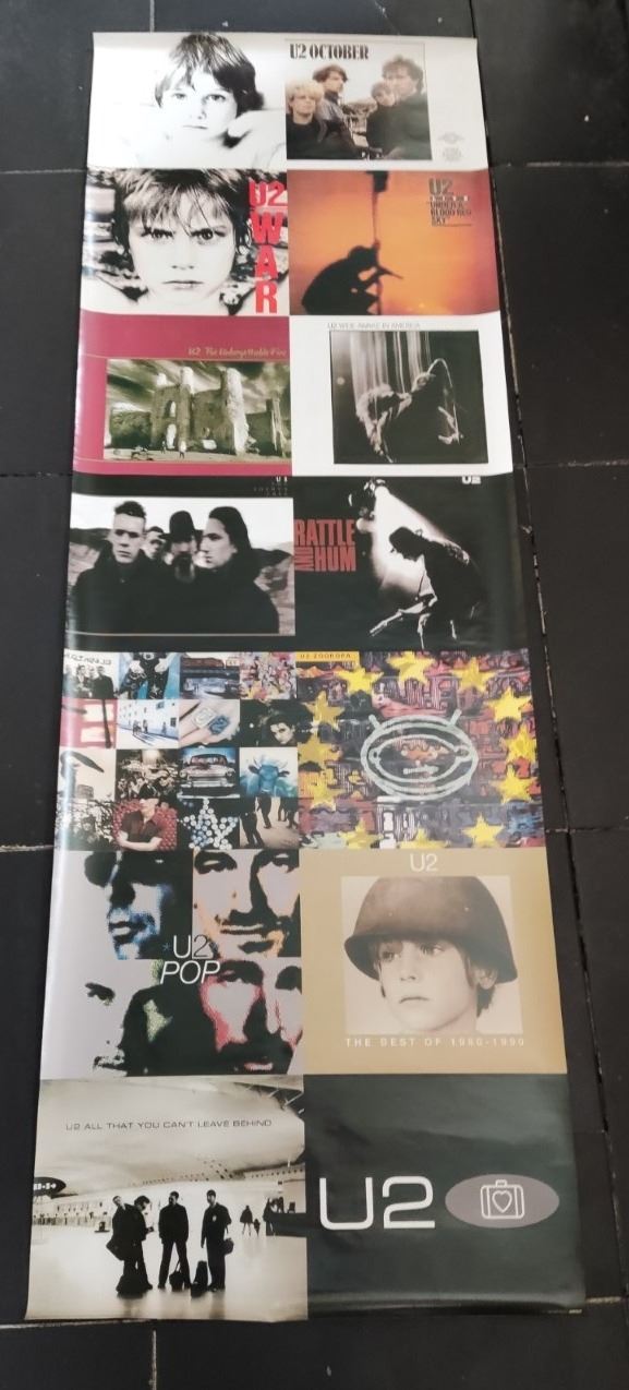 U2 album covers door poster.