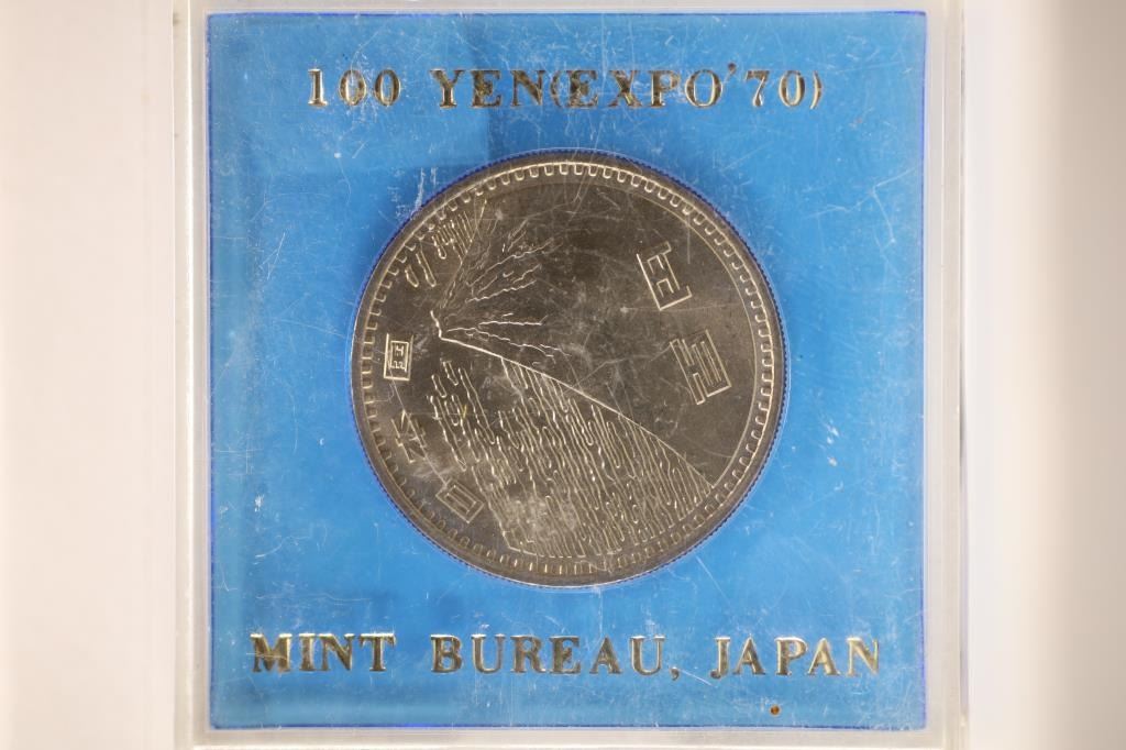 1970 JAPAN 100 YEN EXPO 70 IN JAPAN MINT BUREAU