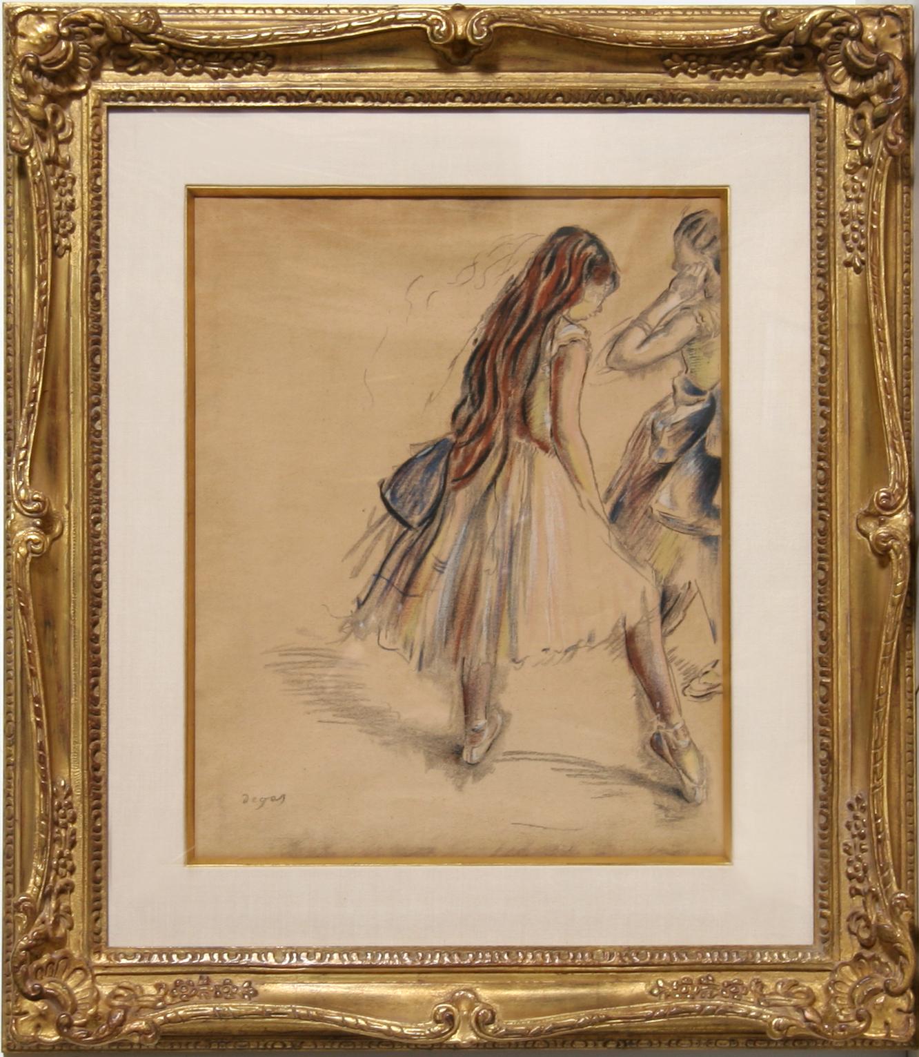 Edgar Degas, Ballerinas, Pastel Drawing