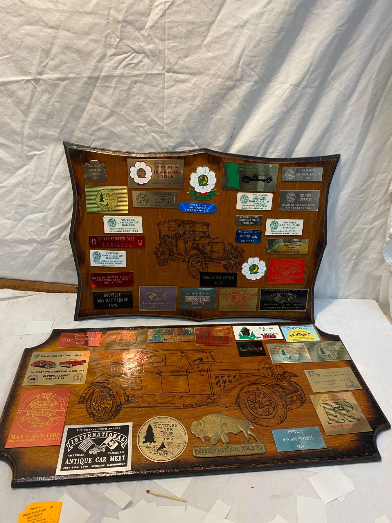 Vintage car boards