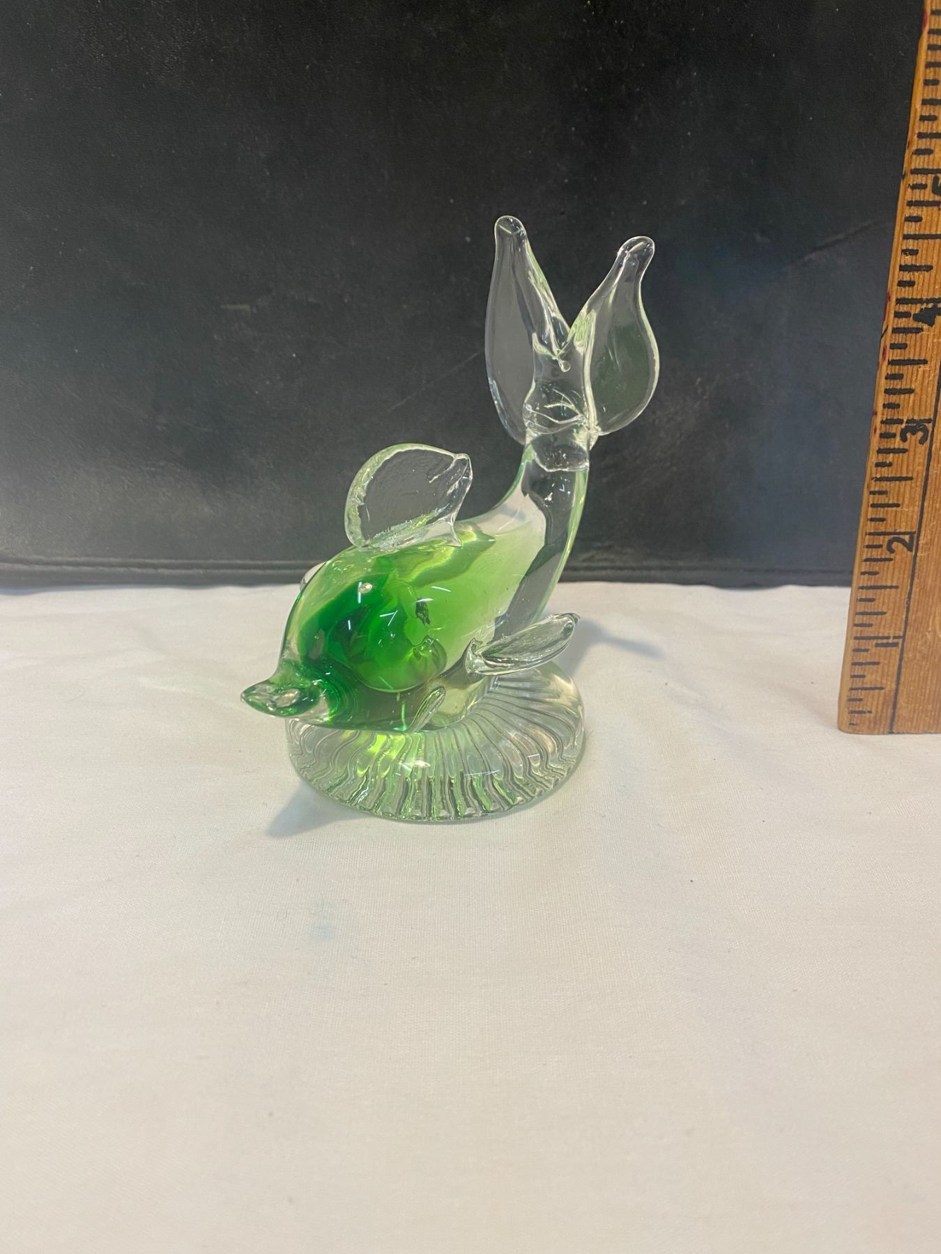 Mid century Altaglass Canada glass dolphin