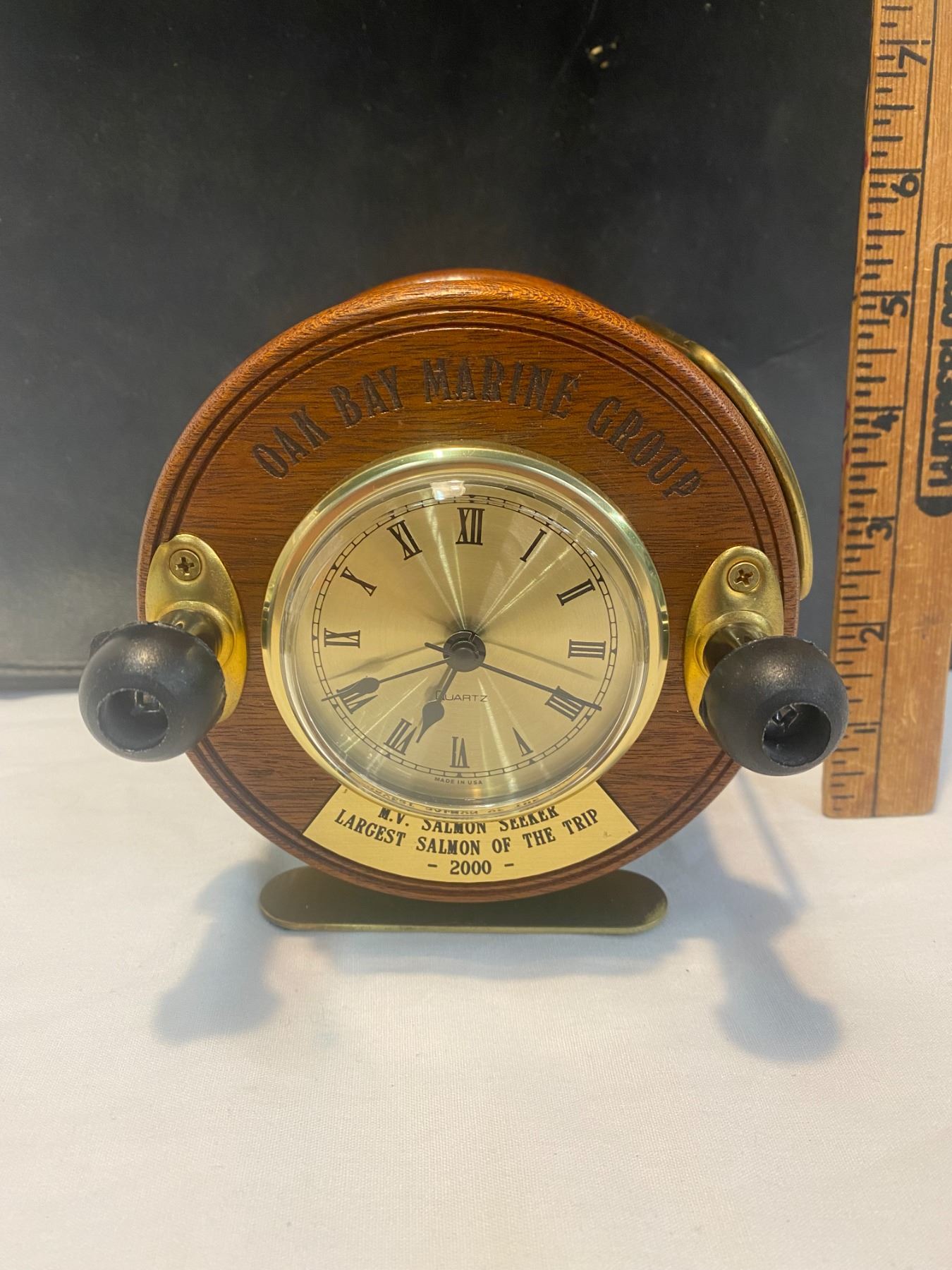 Vintage Salmon fishing trophy clock