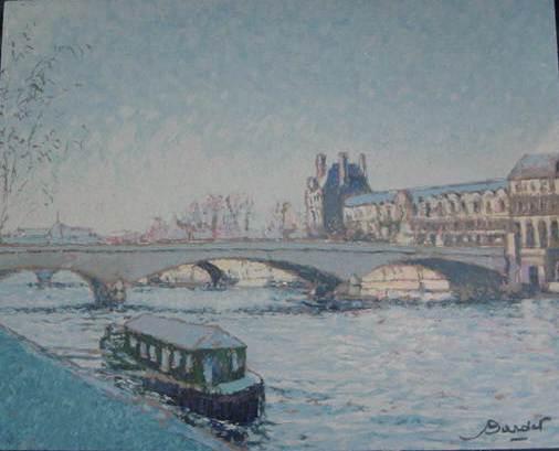 ANDRE BARDET "La Seine a Paris"