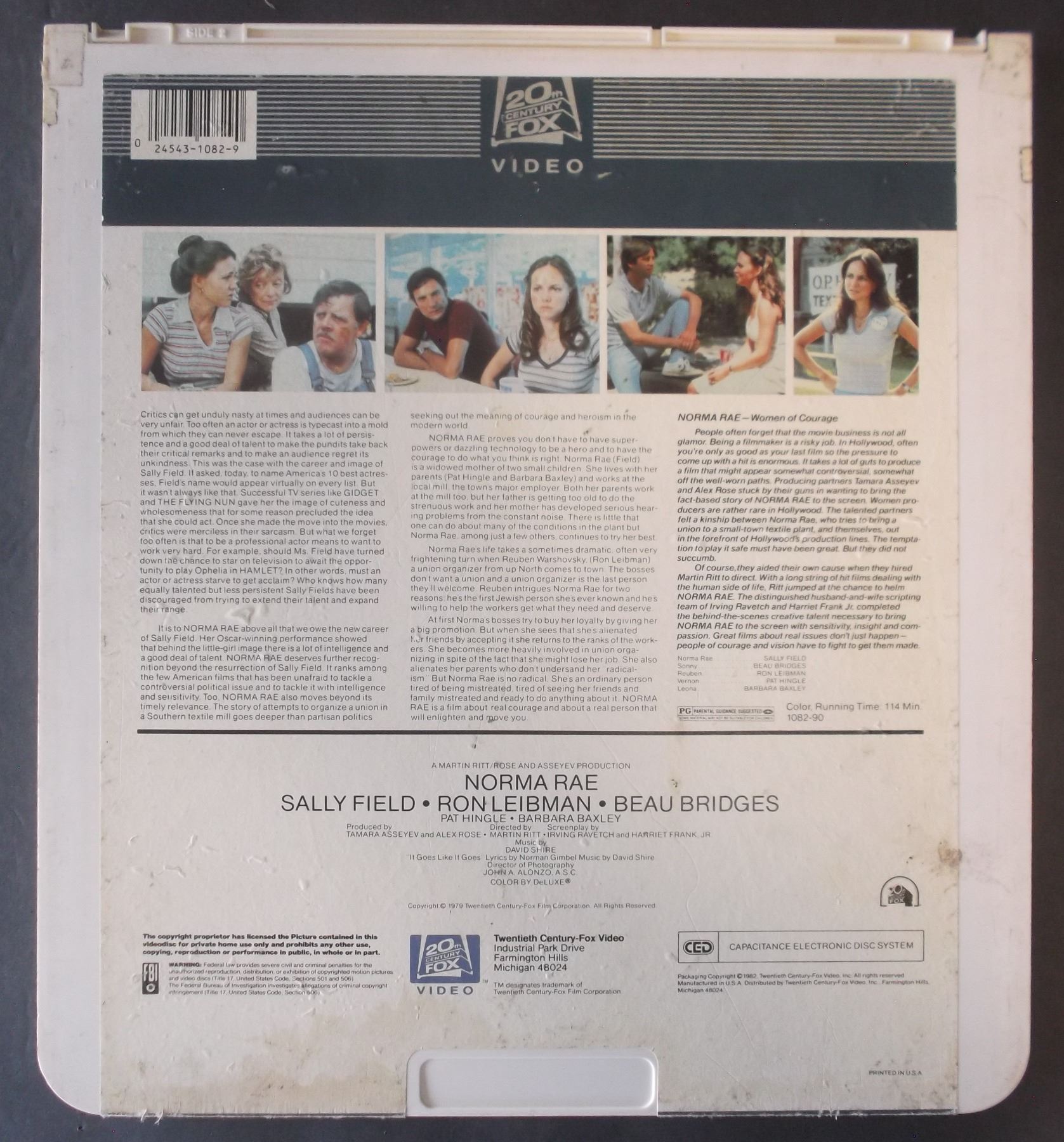 RCA Capacitance Electronic Disc - Norma Rae 1979