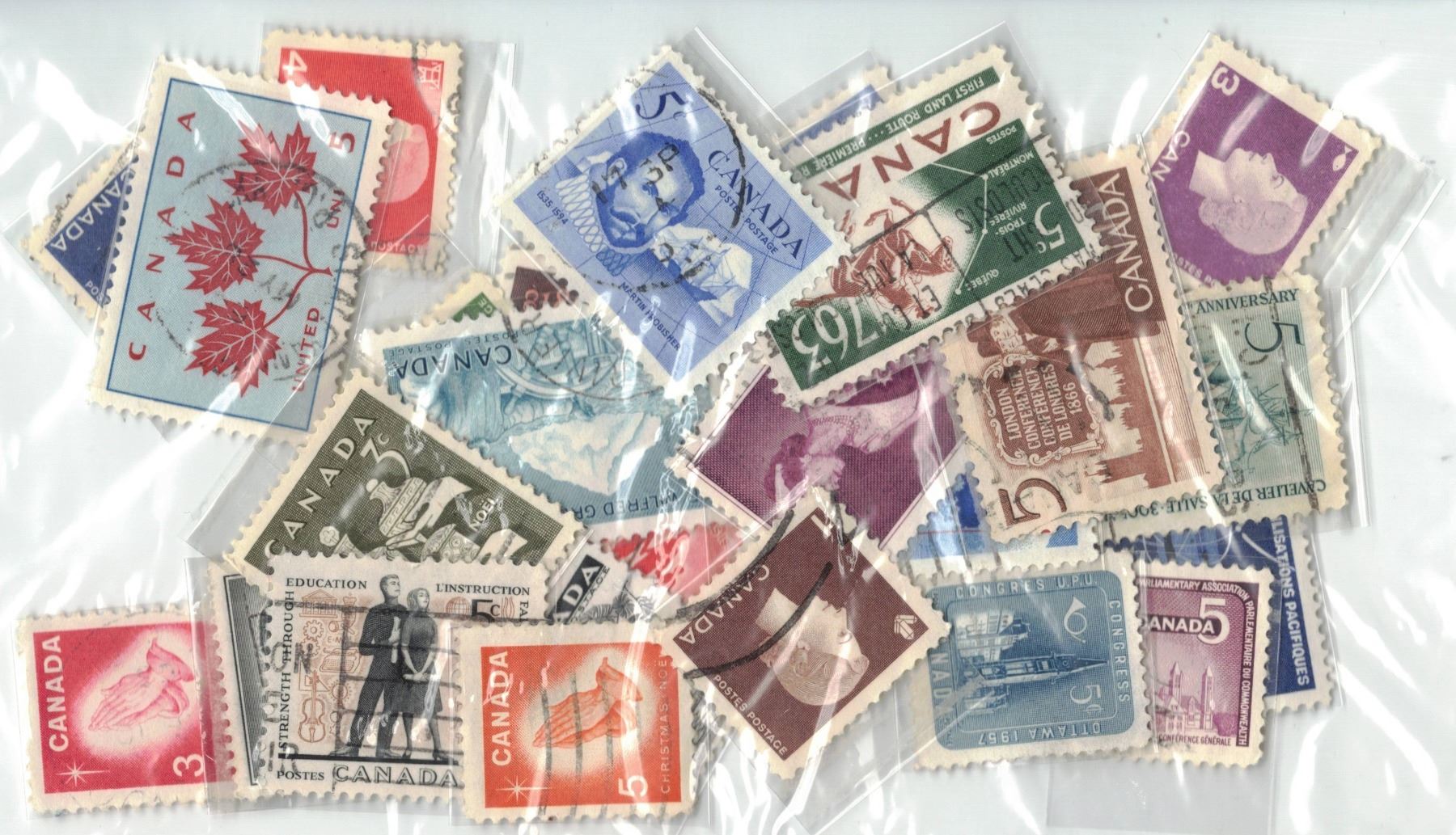 Stamps - Canadian Stamps 1957-1967 - 26 Total - Various Condition