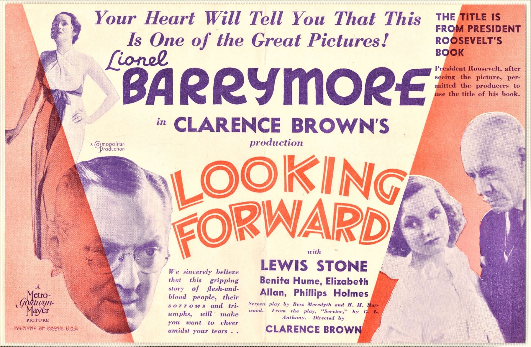 Movie Herald - Looking Forward 1933 - Lionel Barrymore and Lewis Stone
