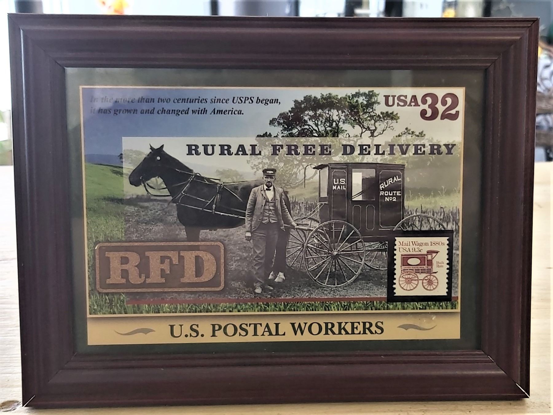 Stamps - USA Commemorative Rural Free Delivery Framed Piece Includes US ...