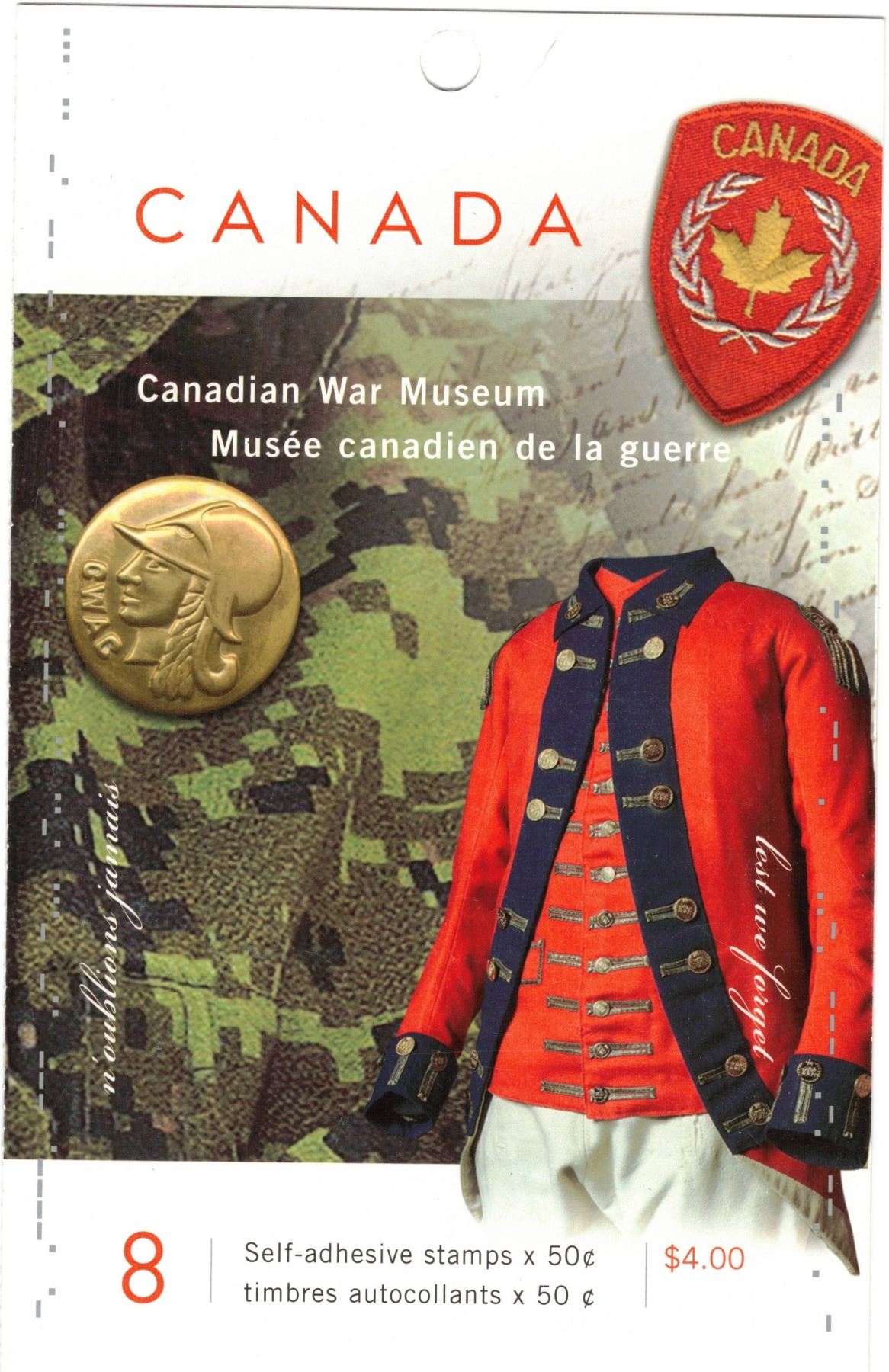 Stamps - Canada, 2005 Booklet 311 Canadian War Museum