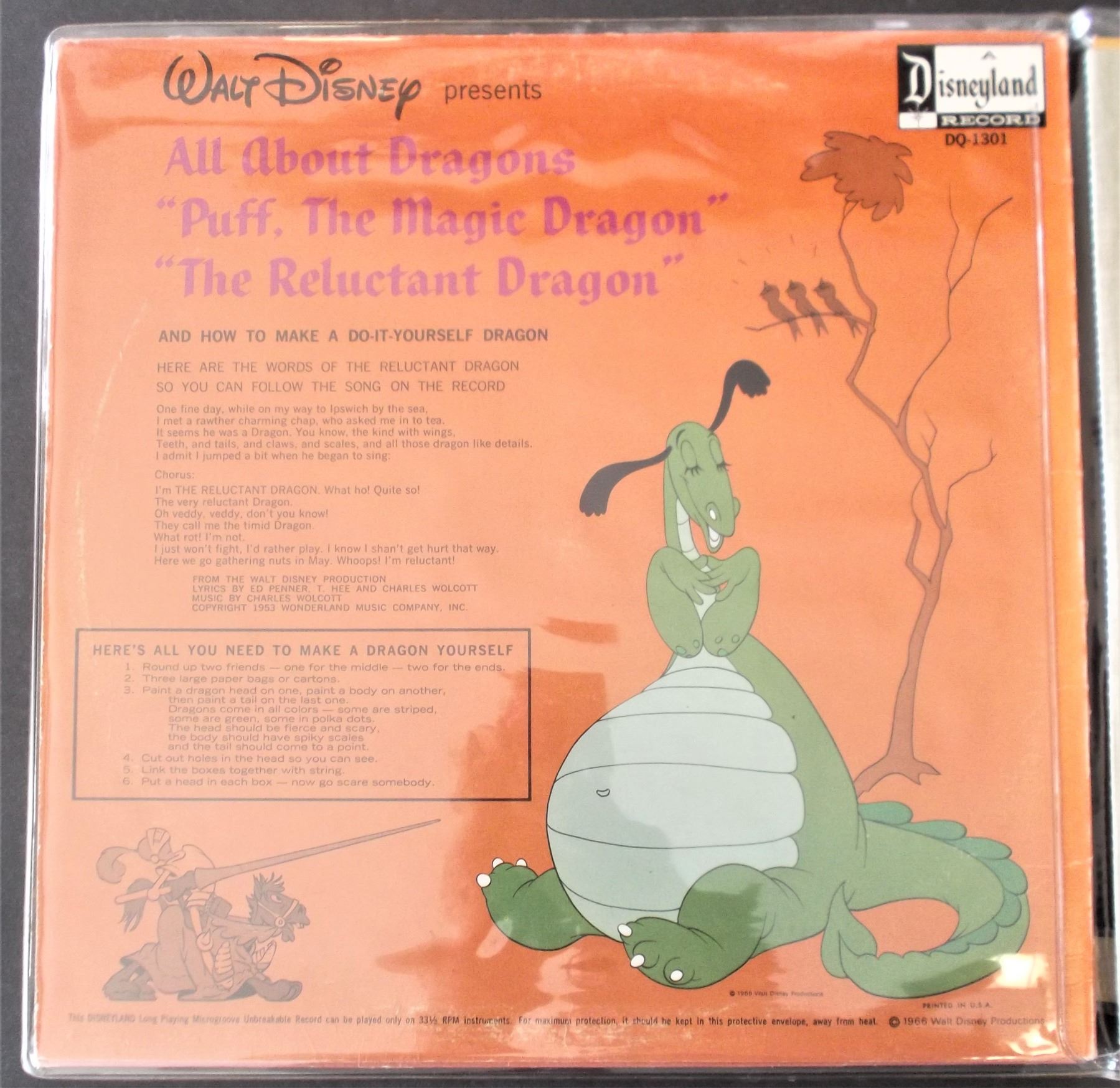 Walt Disney Presents All About Dragons Record