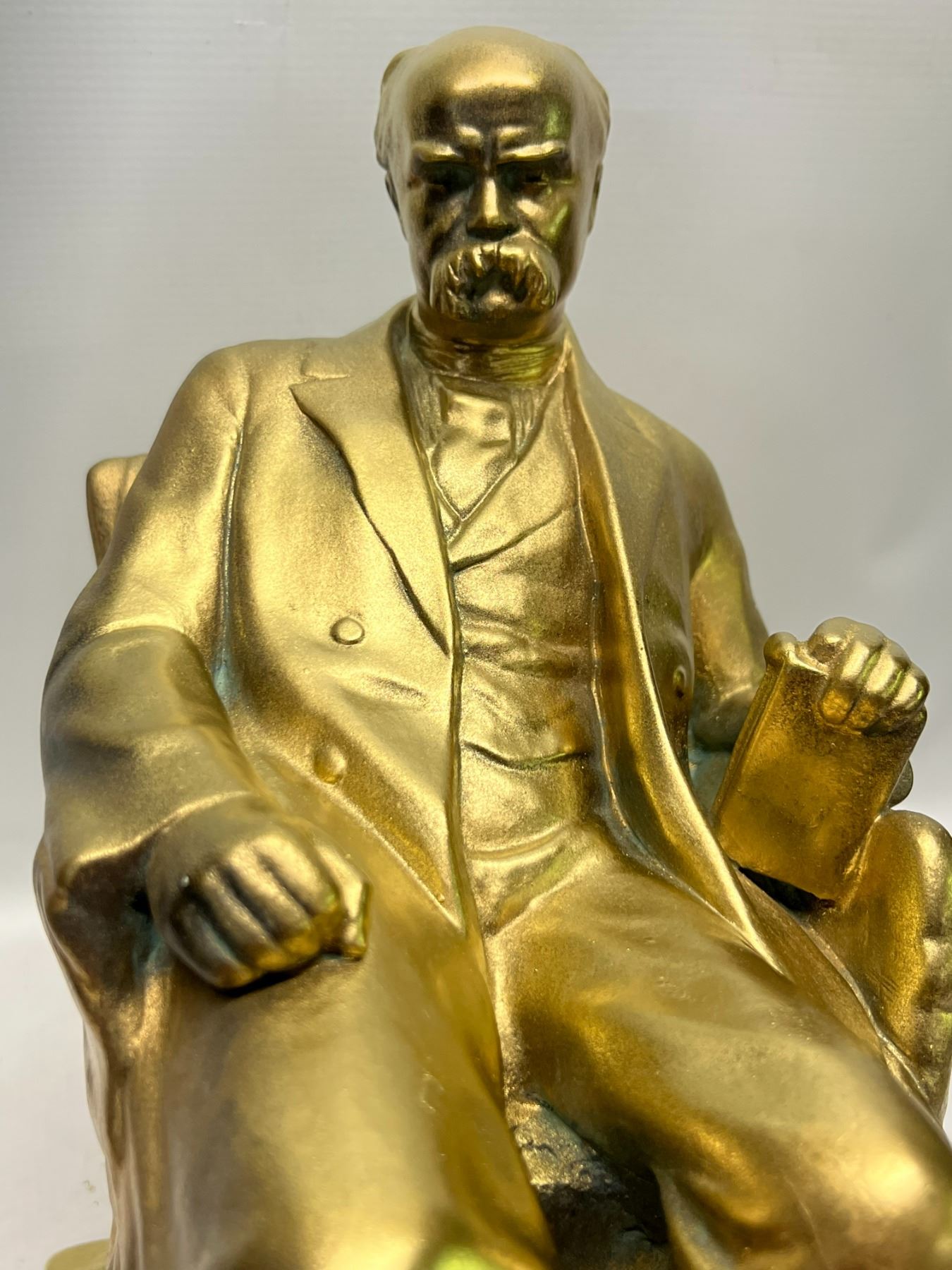 Large Timothy Eaton Ceramic/Plaster Sculpture (base 11x7.5" & 12.75"T)