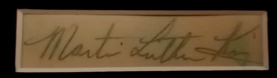 Martin Luther King signature (1929-1968).
