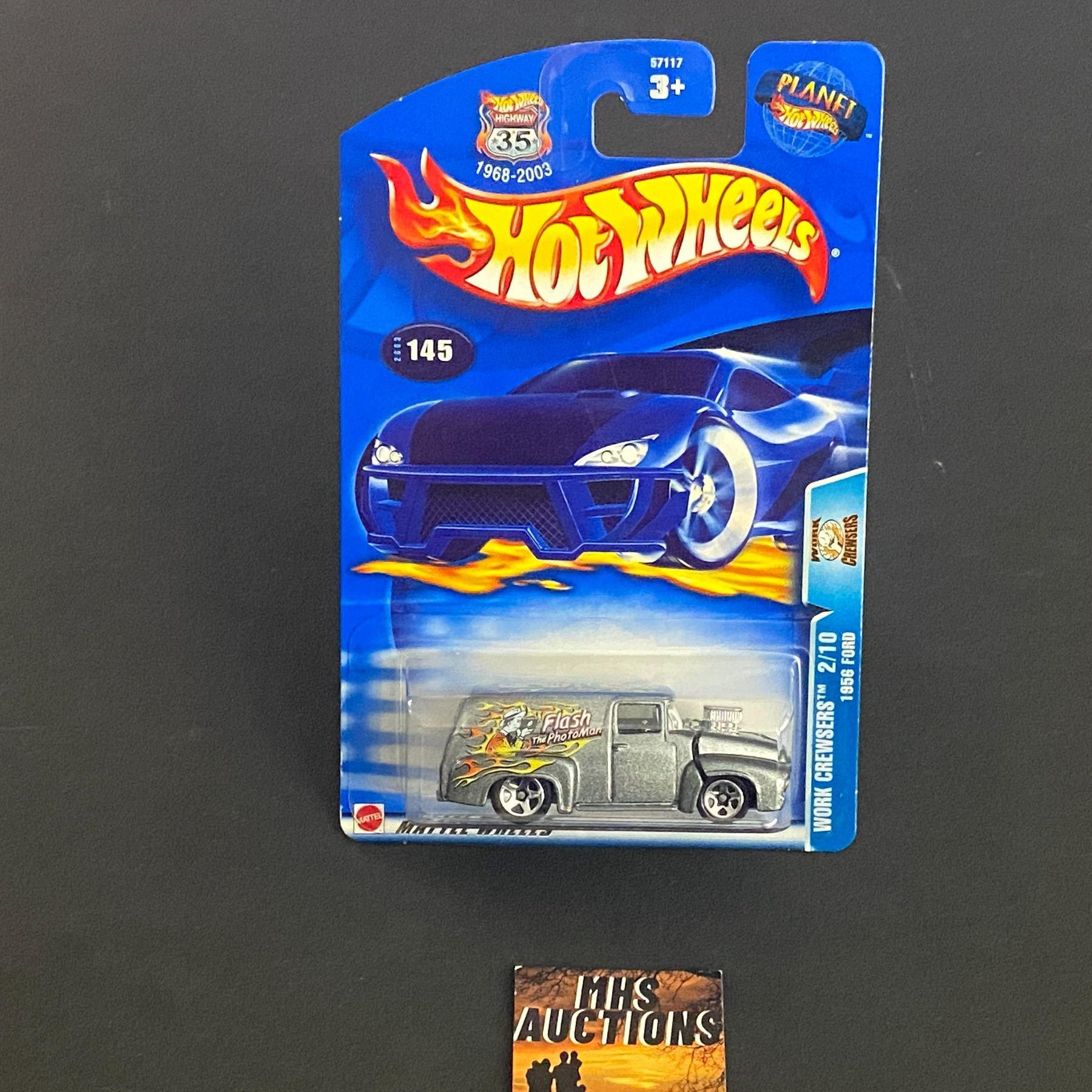 HOT WHEELS WORK CREWSERS 1956 FORD 1/64TH SCALE (ref1169)