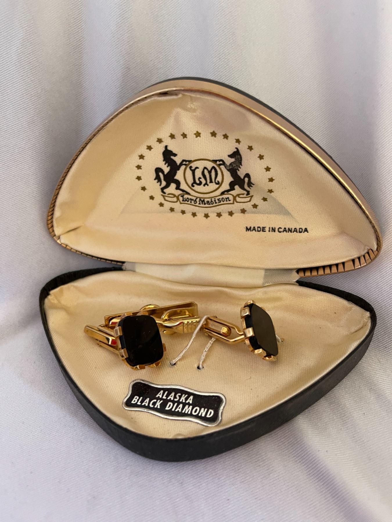 Alaska black diamond cuff links