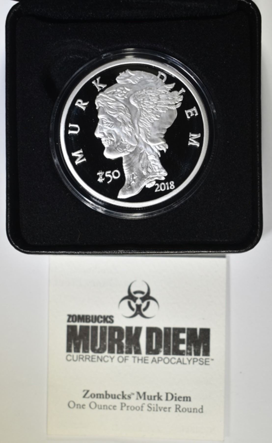 ZOMBUCKS 1 OZ SILVER CURRENCY OF THE APOCALYPSE