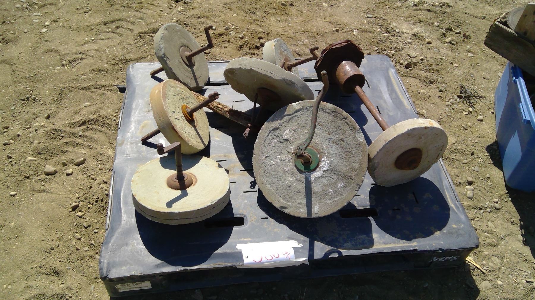 Pallet of Vintage Grinding Stones - Assorted Sizes