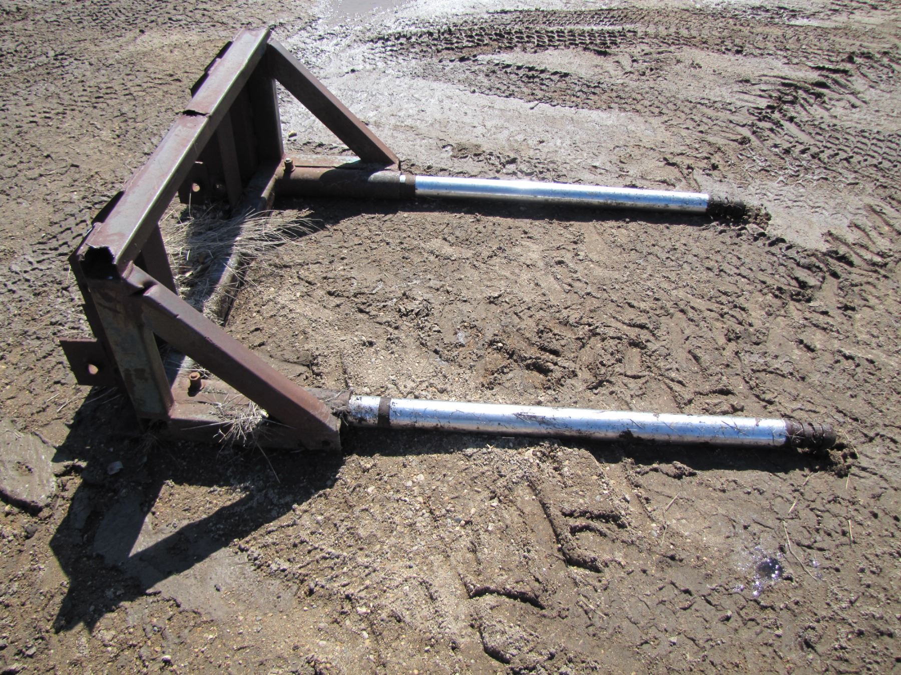 Shop built bale fork