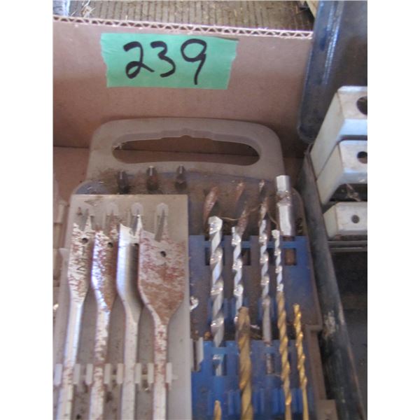 Box with assorted drill bits