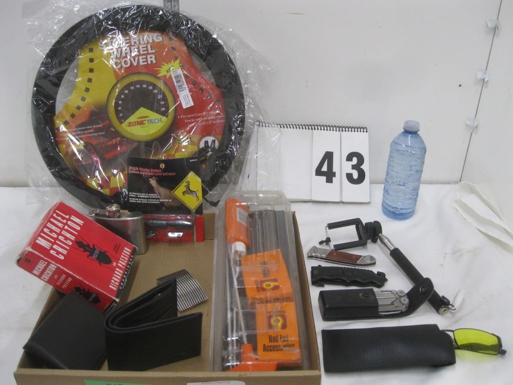 Steering Wheel Cover /Gun Clening Kit /Knives