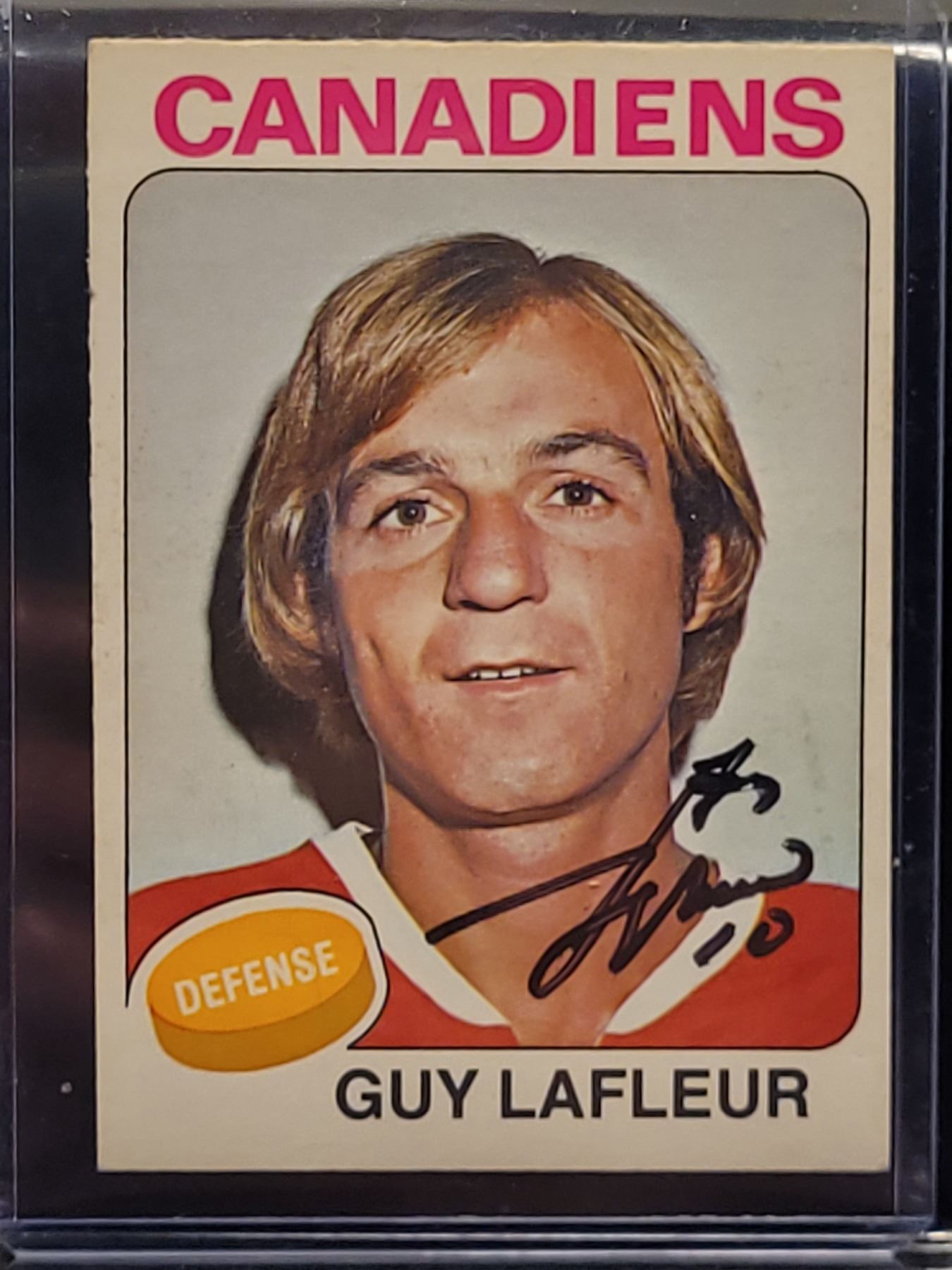 Guy LaFleur, 1975-76, HARD SIGNED, 5th Card, #126