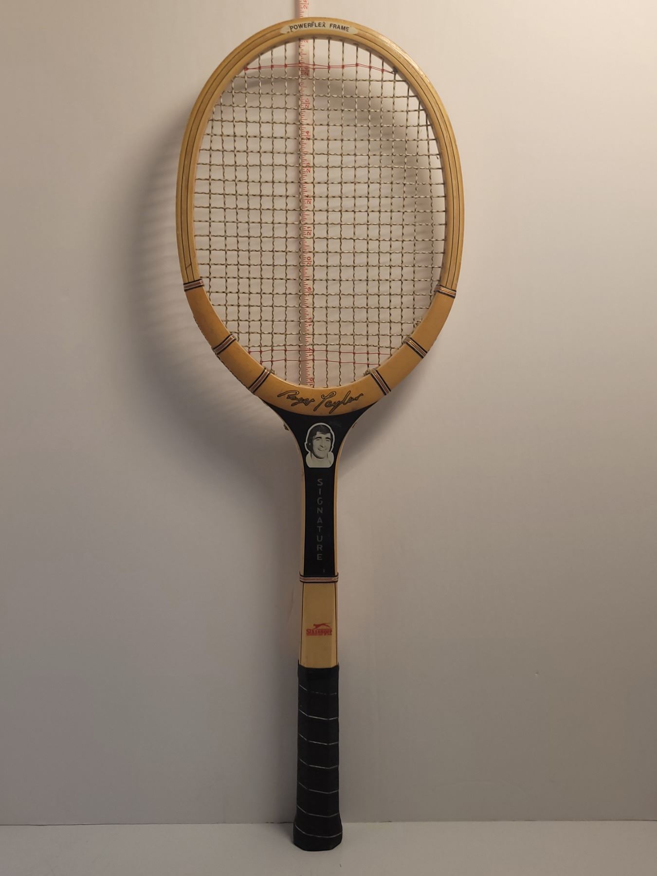 Vintage Roger Taylor Slazenger Signature Wooden Tennis Racket