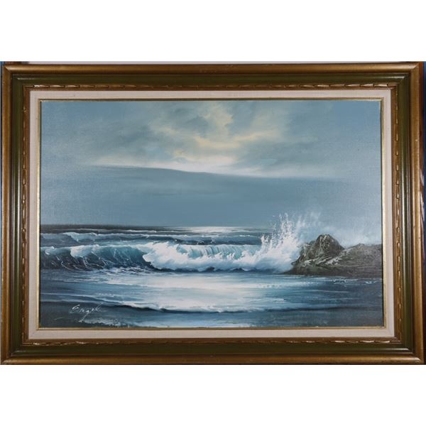 William Engel - "Misty Blue Seascape"