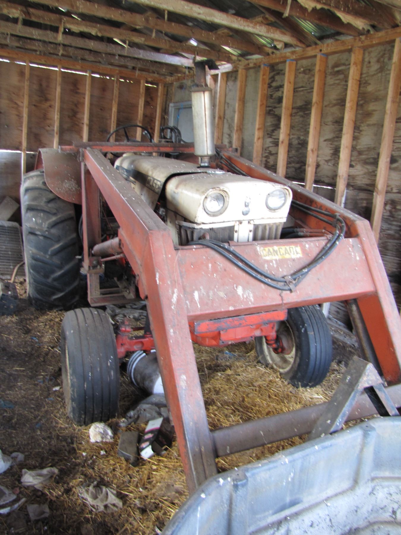 Case 730- case O matic ; Loader with fork and bucket; operates great ...