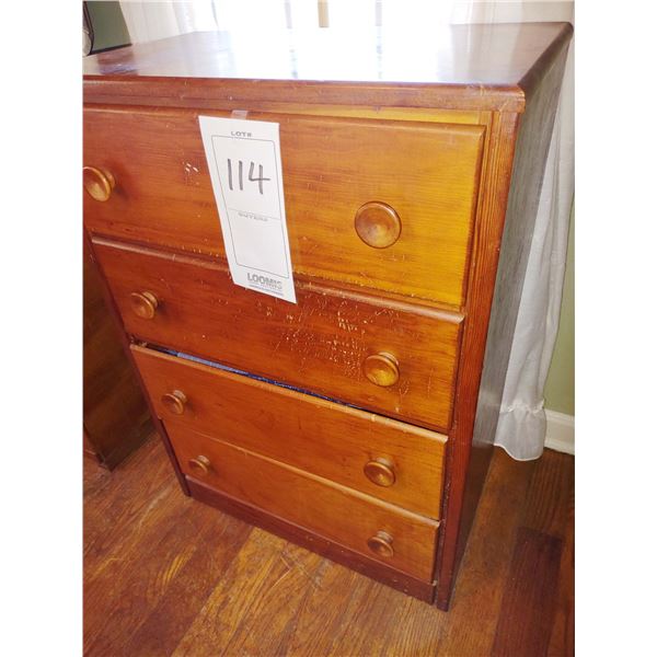 4 DRAWER MAPLE CHEST