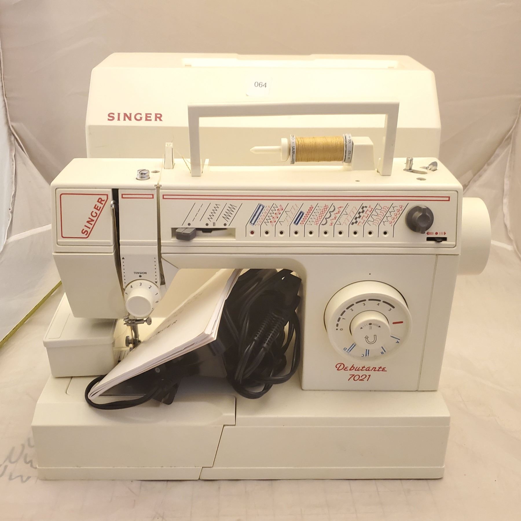 Singer Debutante Portable Sewing Machine Model 7021 With Peddle multi ...