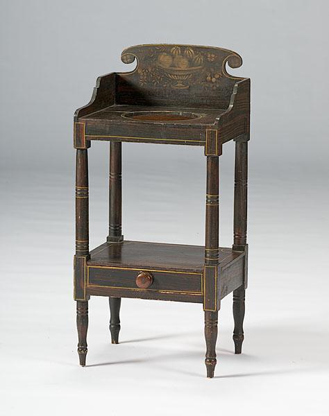 Sheraton Grain-painted Wash Stand,