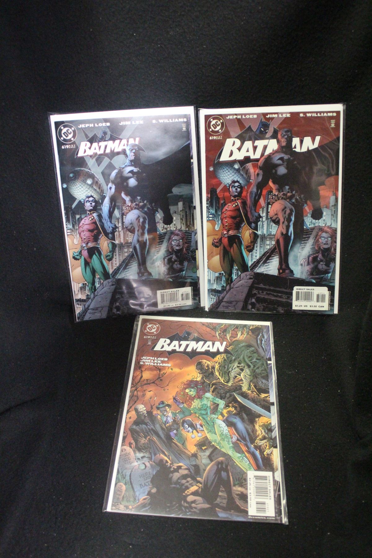 BATMAN #619 Regular and Variant Covers Lot of 3 Comics Jim Lee Artwork