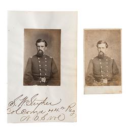 Two Photographs of Colonel Stephen Stryker, 11th & 44th NY,