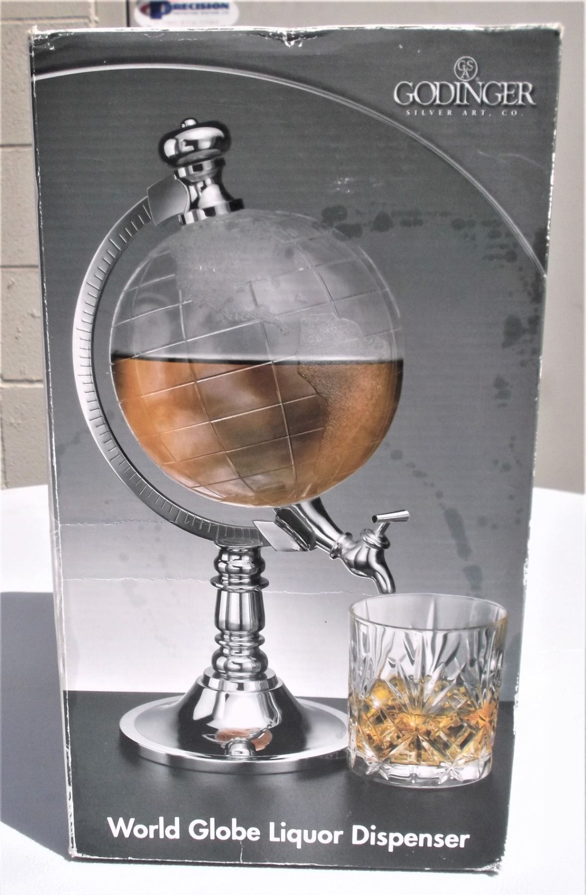Godinger Silver Art Co. World Globe Liquor Dispenser - Looks New