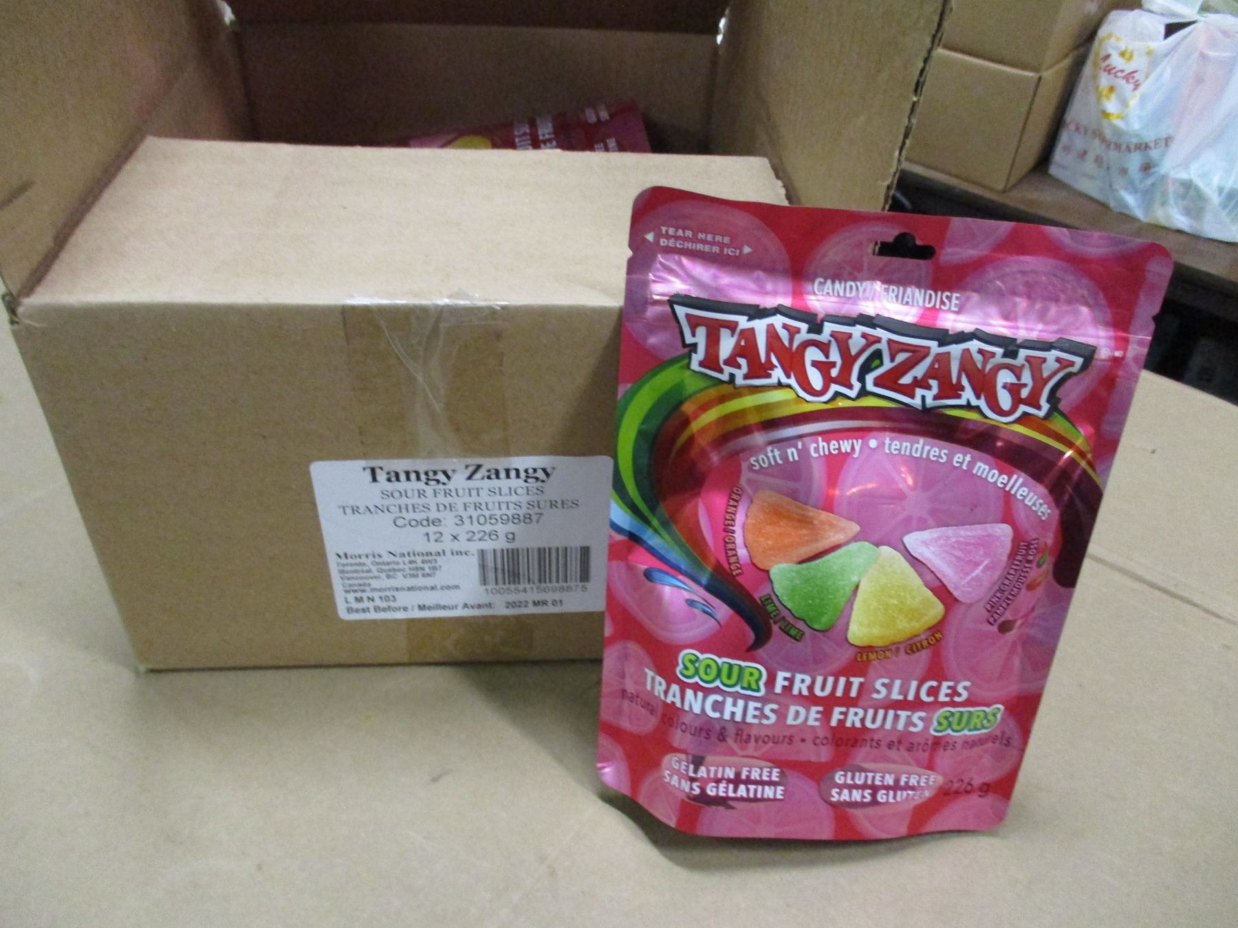 TANGY ZANGY SOUR FRUIT SLICES (12 X 226 G) - PER BUNDLE