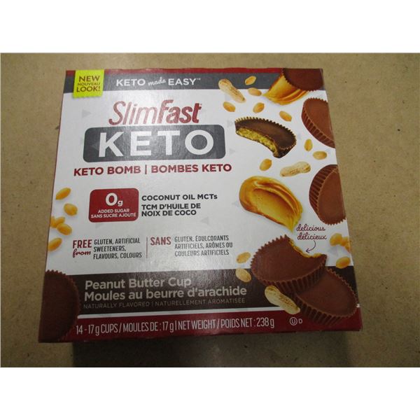 SLIM FAST KETO PEANUT BUTTER CUPS (14 PKGS) - PER BOX