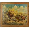 Pair of Cowboy Lithos by popular Tucson artist, Ray Strang (1893-1957)