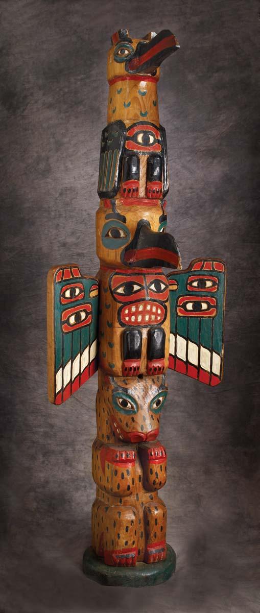 Northwest Coast Winged Totem Pole