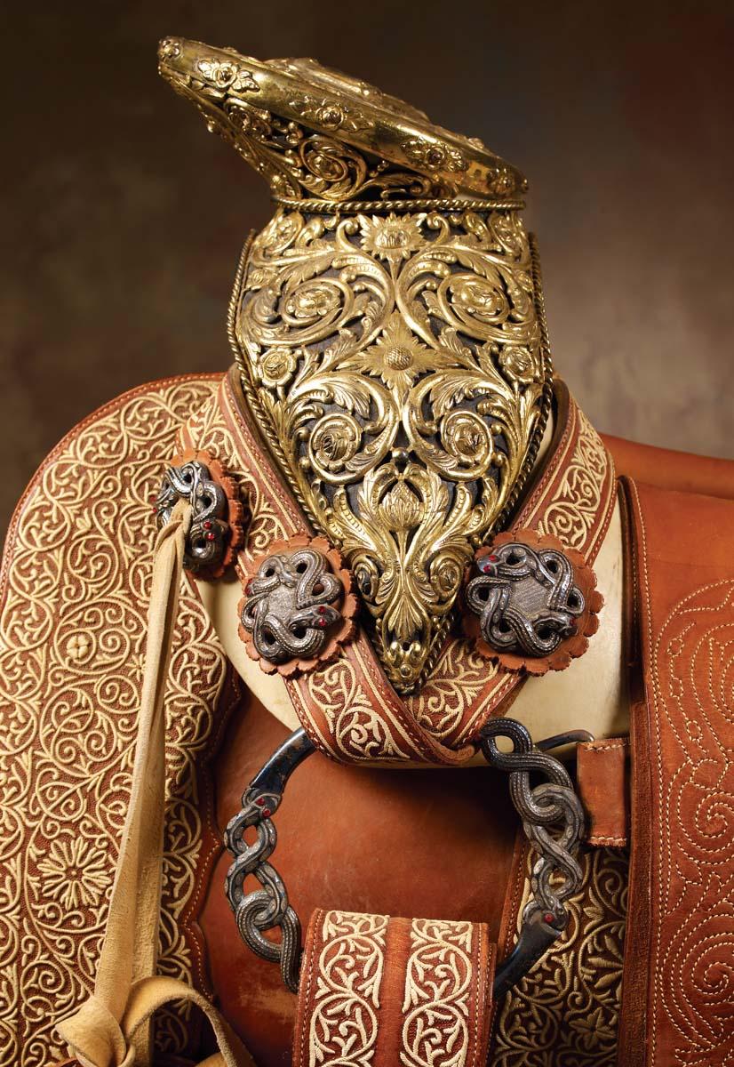 Exquisite Filigreed and Pitiado Covered Charreria Saddle