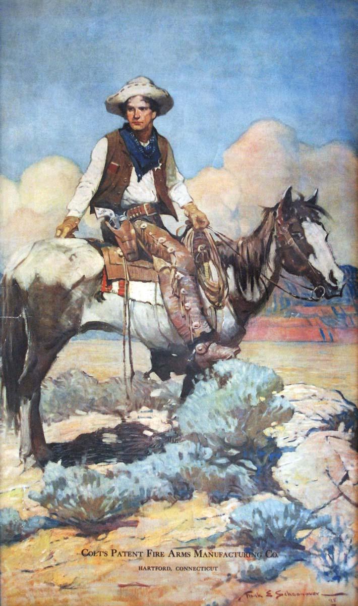 Colt Tex & Patches Lithograph